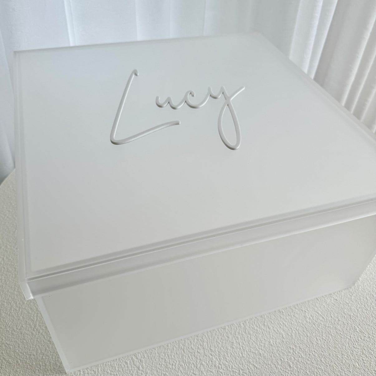 Frosted Square Acrylic Christening Box – All Things Christenings