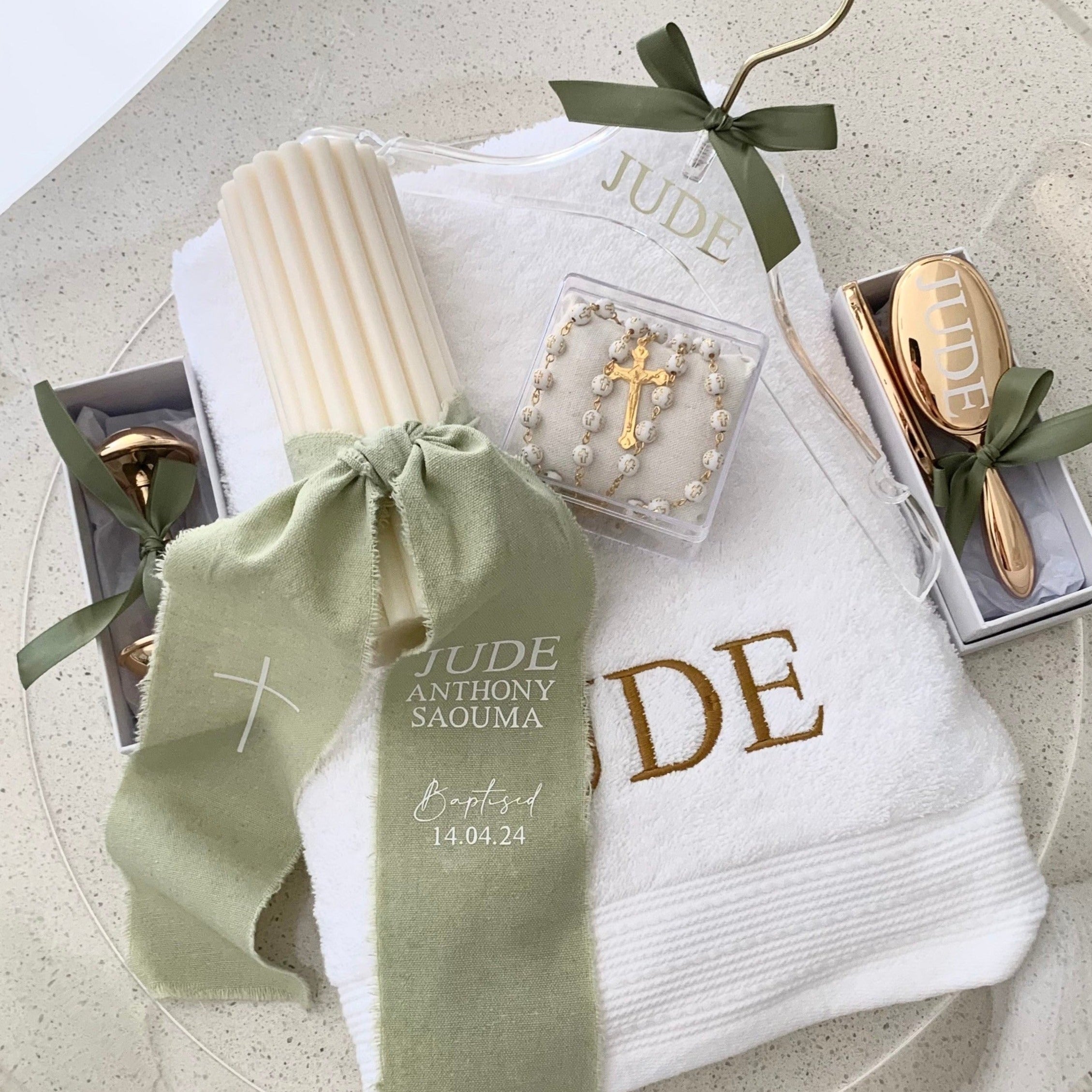 Round Christening Box Package - Acrylic Box Included – All Things ...